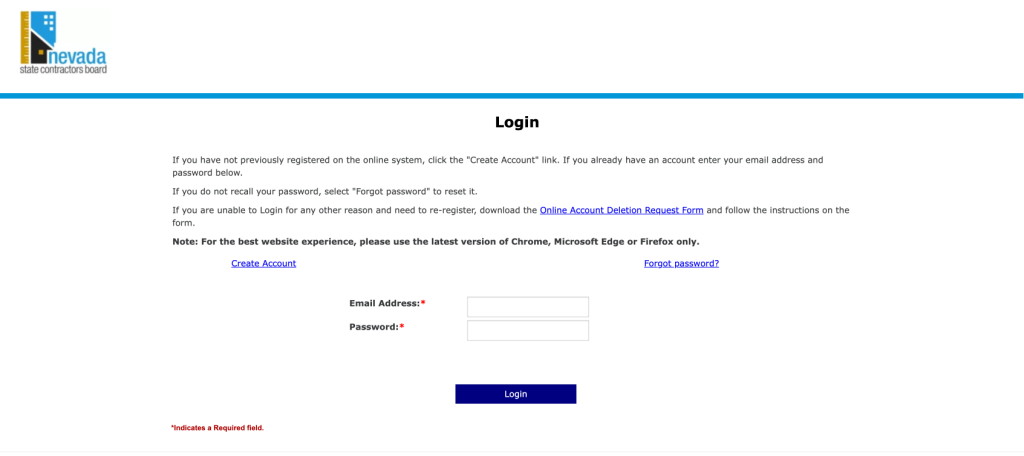 License Renewals – Nevada State Contractors Board