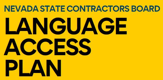 Language Access – Nevada State Contractors Board